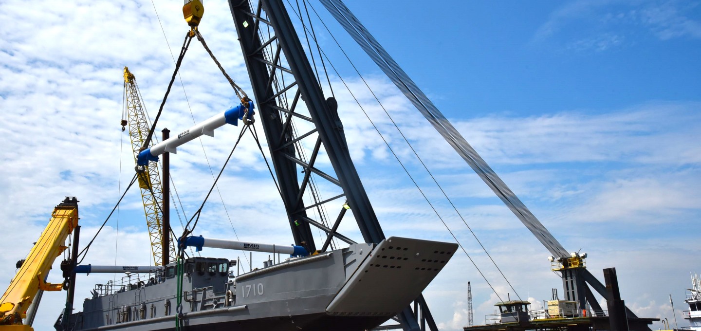 Austal USA launches first Navy Landing Craft Utility (LCU) vessel ...