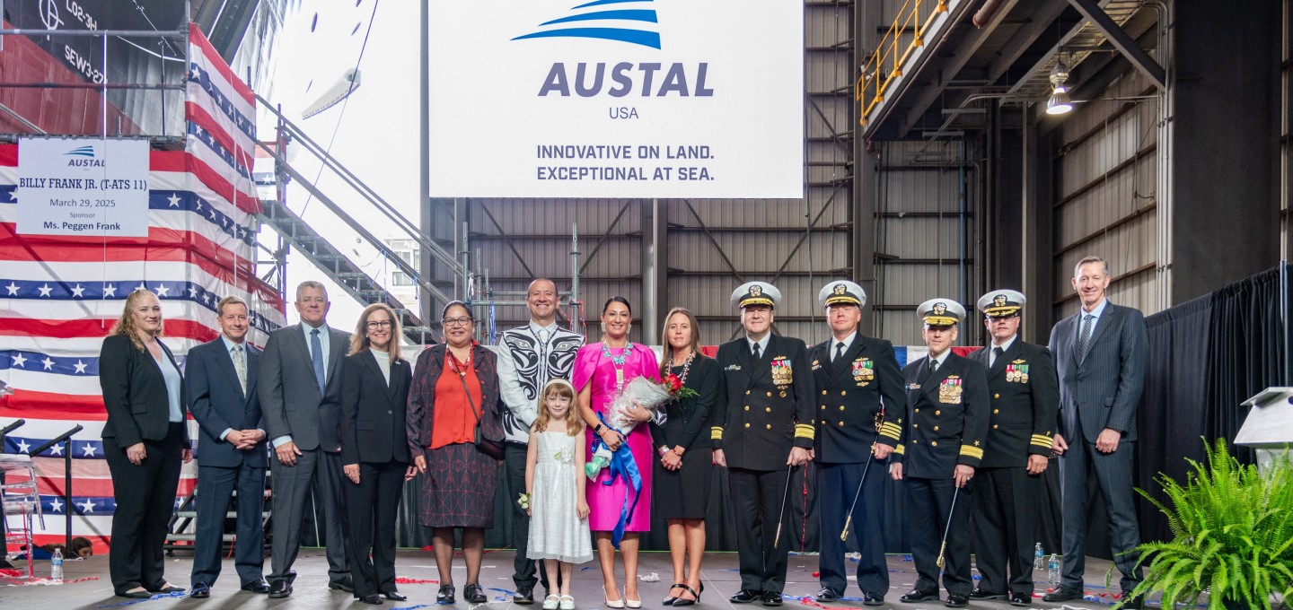 Austal USA Christens Future USNS Billy Frank Jr. (T-ATS 11) | Austal USA